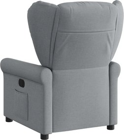 Elektrické polohovací křeslo světle šedé textil 3303354