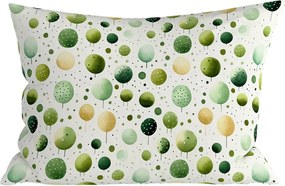 Sada povlečení z polybavlny GREEN TREES POLY zelené + povlak na polštář 50 x 70 cm ZDARMA
