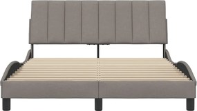 Rám postele bez matrace Hanko taupe 140 x 190 cm textil 3310388