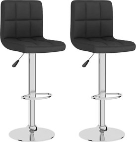 Barové židle 2 ks černé textil 334245