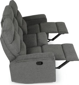 Sedací souprava, polohovací, šedá, látka, ASD-C5980 GREY2