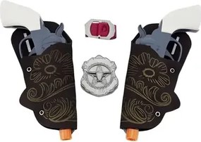 Kovbojská sada pistolí s pouzdrem 16 cm / Sada na hraní / 2 ks / Plast