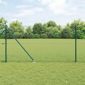 Hexagonální plot s podpěrou 10 x 1,4 m Ocel potažená PVC Zelená 3353066