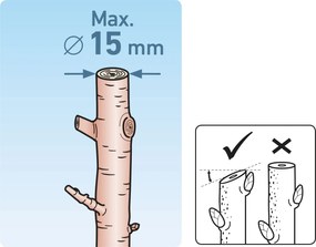 Nůžky zahradnické, 180mm, na stříhání větví do průměru 15mm, HCS, EXTOL PREMIUM