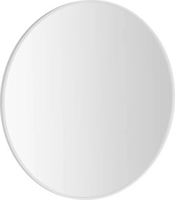Sapho Notion - Zrcadlo Slim v rámu, průměr 60 cm, matná bílá NT600W