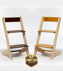 Lucas Wood Style - rostoucí židle EASY LINE zvýhodněný set 2 ks -  ořech + buk