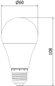 Mexen Nova, LED žárovka E27, A60, 6W, neutrální - 4000K, 630 lm - L100-E27-0640-01