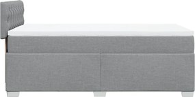 Box spring postel s matrací světle šedý 100 x 200 cm textil 3285806