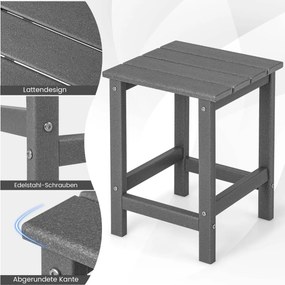 Costway Odkládací stolek odolný proti povětrnostním vlivům HDPE