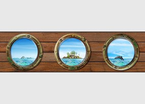 Samolepící bordura na zeď Ostrov | 5 m x 13.8 cm | DWB8221