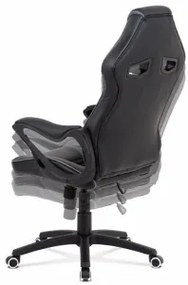Kancelářská židle černo šedá MESH, houpací, kříž černý, KA-G406 GREY