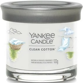 Yankee Candle vonná svíčka Signature Tumbler ve skle malá Clean Cotton, 122 g