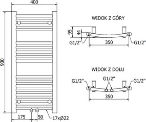 Mexen Ares, topné těleso 900 x 400 mm, 312 W, černá, W102-0900-400-00-70