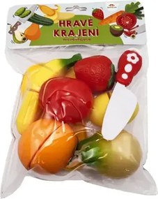 TEDDIES Krájecí ovoce s prkénkem / Plast / prkénko 13,5x8 cm / od 3 le