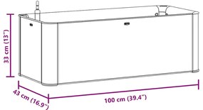 vidaXL Marketos Zahradní vyvýšený záhon se samozavlažováním mokka 100x43x33 cm