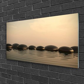 Obraz na skle Kameny Voda Umění 125x50 cm