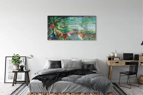 akrylový obraz Art setkání u jezera 125x50 cm