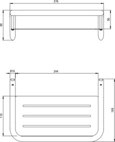Deante Silia polička do sprchy, chrom
