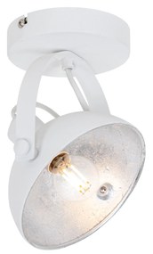 Průmyslové stropní svítidlo bílé se stříbrným 15 cm nastavitelné - Magnax