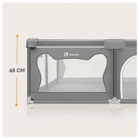Lionelo - Hrací ohrádka WILLOW XL šedá