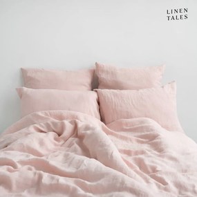 Světle růžové lněné povlečení na dvoulůžko 200x200 cm – Linen Tales