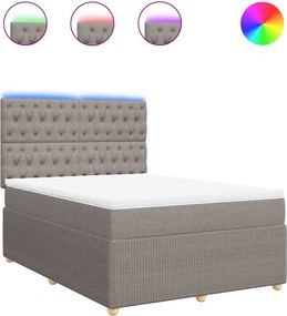 Box spring postel s matrací taupe 140x200 cm textil 3294390