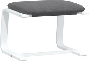 Relaxační křeslo s podnožkou tmavě šedé textil 3154414