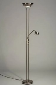 Stojací lampa se čtecí lampičkou a stmívačem Crayne Silver