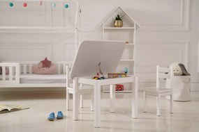Vingo Dětský stolek a 2 židličky s přihrádkami - světle šedá