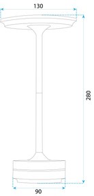 Toolight Dotyková nabíjecí noční lampička APP1371-T