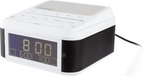 Silvercrest® Rádiový budík s Bluetooth® Surq 4 A1 s nabíjecí stanicí Qi® (bílá)