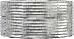 Vyvýšený záhon stříbrný 447x140x68 cm pozinkovaná ocel 319112