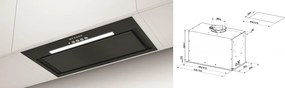Faber Inka Lux 3.0 Evo BK Matt A52 Vestavná digestoř do skříňky 52 cm, černá matná