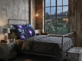 Povlak na polštář z mikrovlákna VIOLET BUTTERFLY 70x90 cm, tmavě modrý