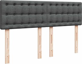 Box spring postel s matrací tmavě šedý 140 x 190 cm textil 3287078