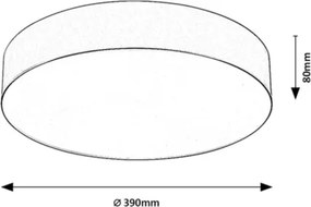 Rabalux 75066 - Ven. stropní svítidlo DOLEN 3xE27/9W/230V pr. 39 cm IP43 černá