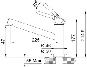 Dřezová baterie Franke FC 3054.094 Orbit Bílá-led