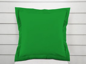 Biante Dekorační povlak na polštář s lemem Rongo RG-061 Sytě zelený 45 x 45 cm