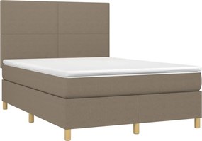 Box spring postel s matrací taupe 140x200 cm textil 3142181