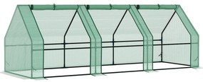 Outsunny skleník skleník rajčatový dům studený rám 270x90x90cm zelený pro zahradu balkon a rostliny | Aosom.de