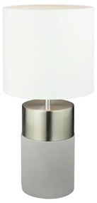Stolní lampa, světlešedá / bílá, QENNY TYP 19
