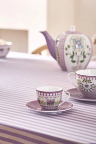 Pip Studio Lily &amp; Lotus sada 2ks espresso šálků s podšálky 100ml, lila (sada 2 hrnků v dárkovém balení)