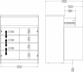 FALCO Komoda Simplicity 234 černý MAT