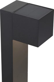 Venkovní lampa černá 65 cm vč. LED IP64 s tlumeným světlem a solárním napájením - Charlene