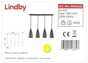 Lindby Lindby - Lustr na lanku SANNE 4xE27/15W/230V LW0596