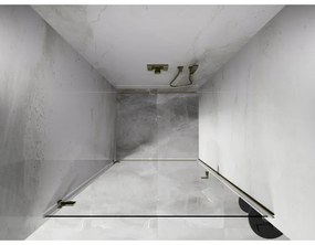 Mexen, Mexen Lunar-B levé otočné sprchové dveře 70 cm, transparentní, zlaté - 832-070-000-50-00-L