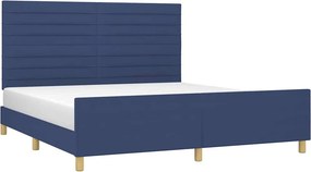 Rám postele bez matrace modrý 160 x 200 cm textil 3125152
