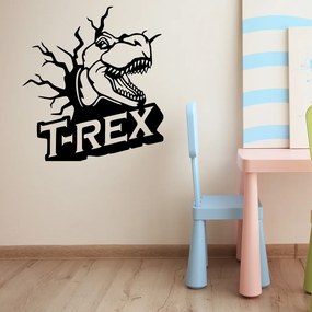 Živá Zeď Samolepka na zeď Dinosaurus T-REX Barva: černá