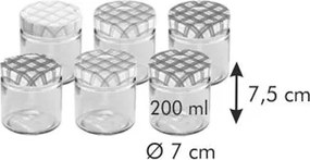 TESCOMA Zavařovací sklenice DELLA CASA 200 ml, 6 ks