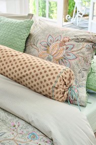 Pip Studio polštář Jaipur Flower 22 x 70 cm - zelený (Válcový polštář na postel)